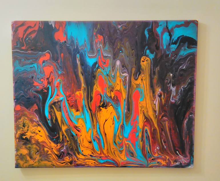 Eruption Painting by John Bostick | Saatchi Art