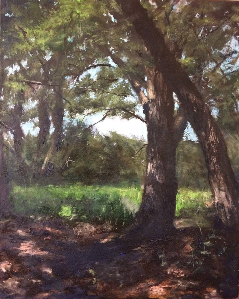 The forest of Valkó Painting by Tamas Torday | Saatchi Art