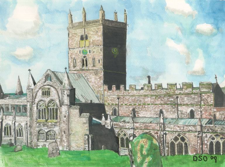 St Davids Cathedral Painting by David Oatley | Saatchi Art