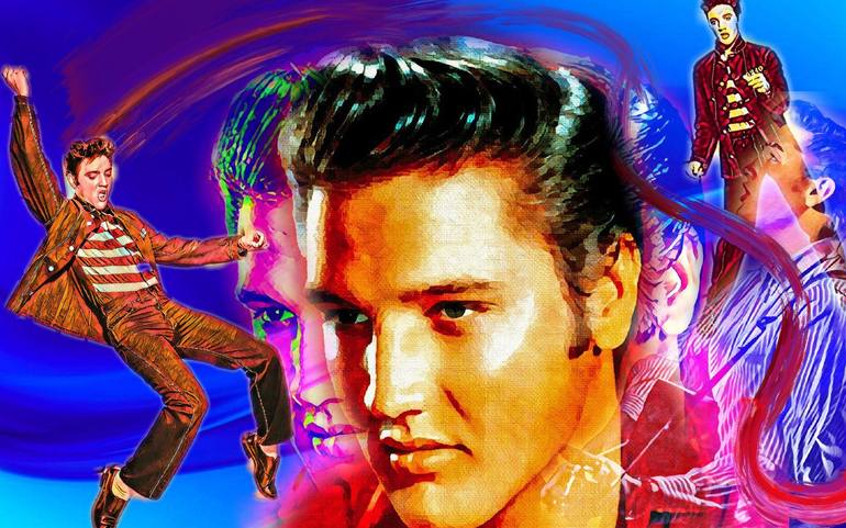 Elvis Presley The King Painting by Barry Boobis | Saatchi Art