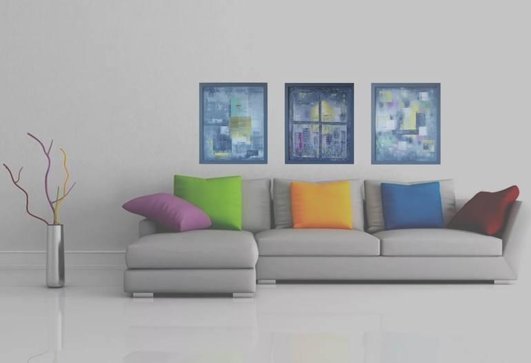 City Lights ( Triptych). Painting by Vladimir Tishchenko | Saatchi Art