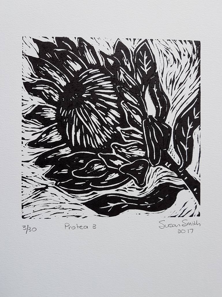 Protea 3 - Limited Edition 3 of 30 Printmaking by Susan Smith | Saatchi Art