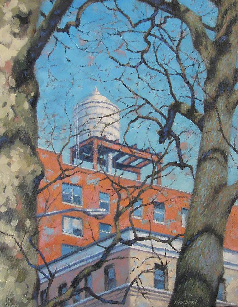 Winter Tower Painting by Eric Westbrook | Saatchi Art