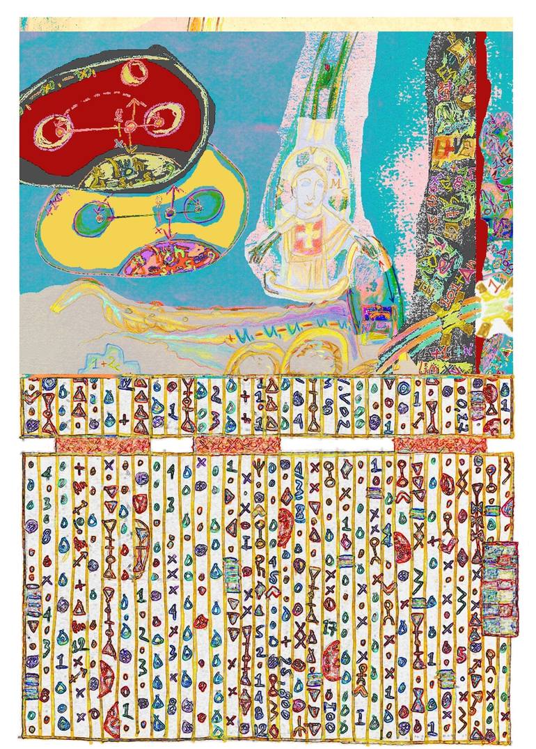 Action of the wave M-resonator Drawing by Jury Makeev | Saatchi Art