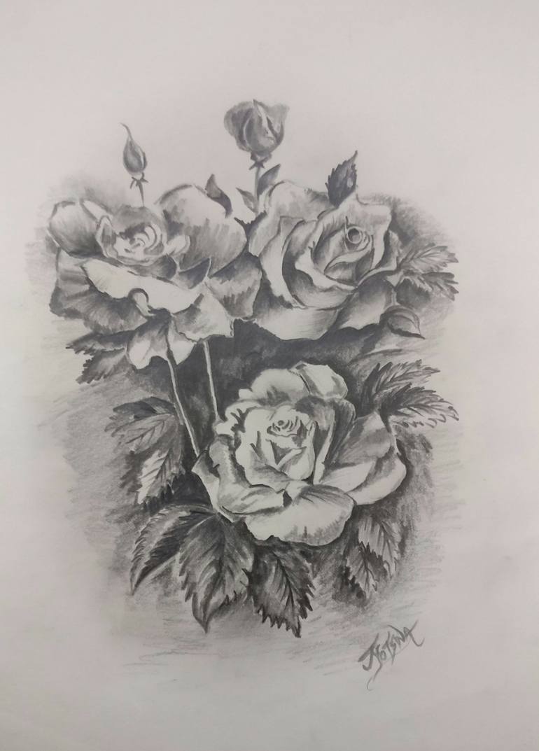 SERENITY Drawing by GAGAN GOYAL | Saatchi Art