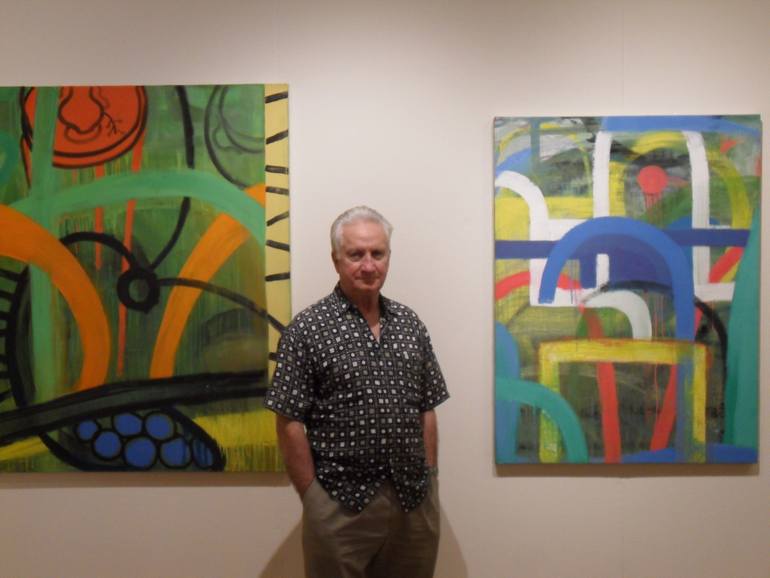 Blue Arc Painting by Chris Engel | Saatchi Art