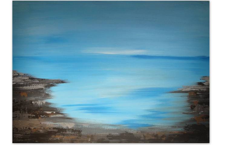 Sky, sea and cliffs- Original Acrylic Painting on Canvas-Gallery ...
