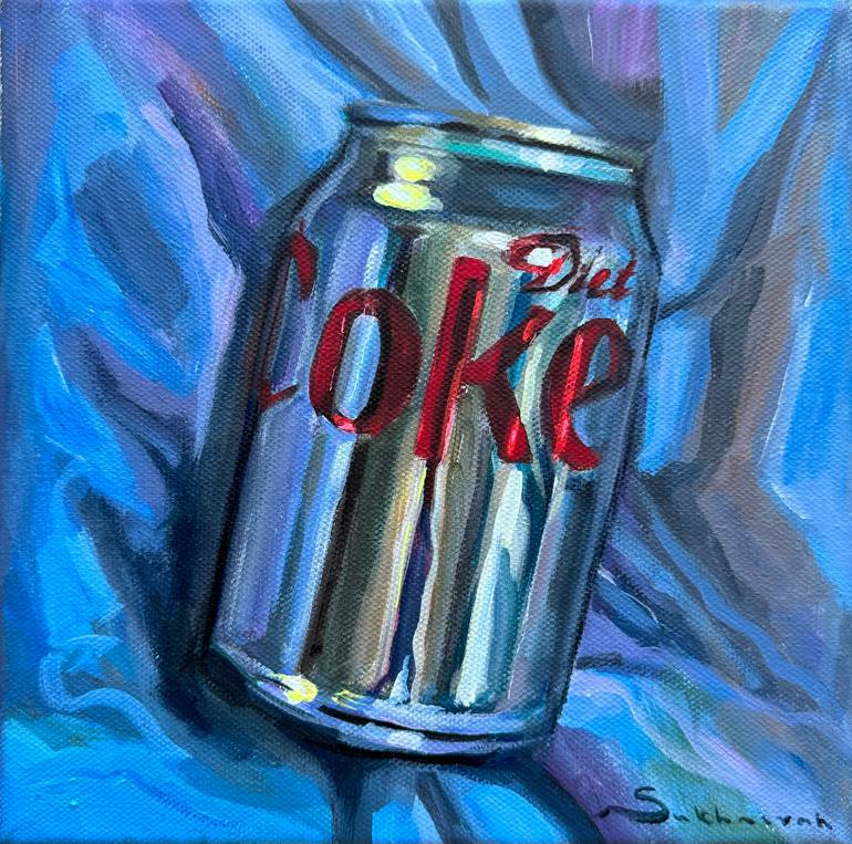 Still Life with Diet Coke Painting by Victoria Sukhasyan | Saatchi Art