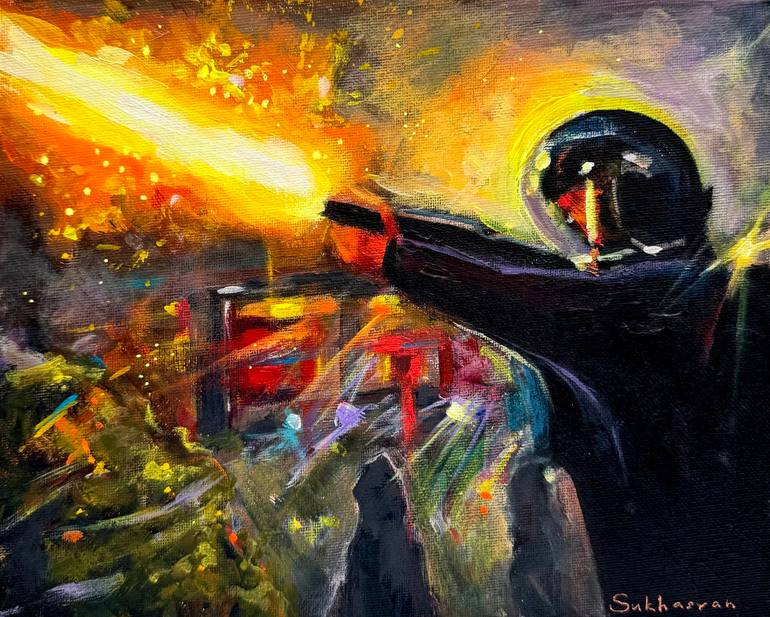 Interception Painting by Victoria Sukhasyan | Saatchi Art