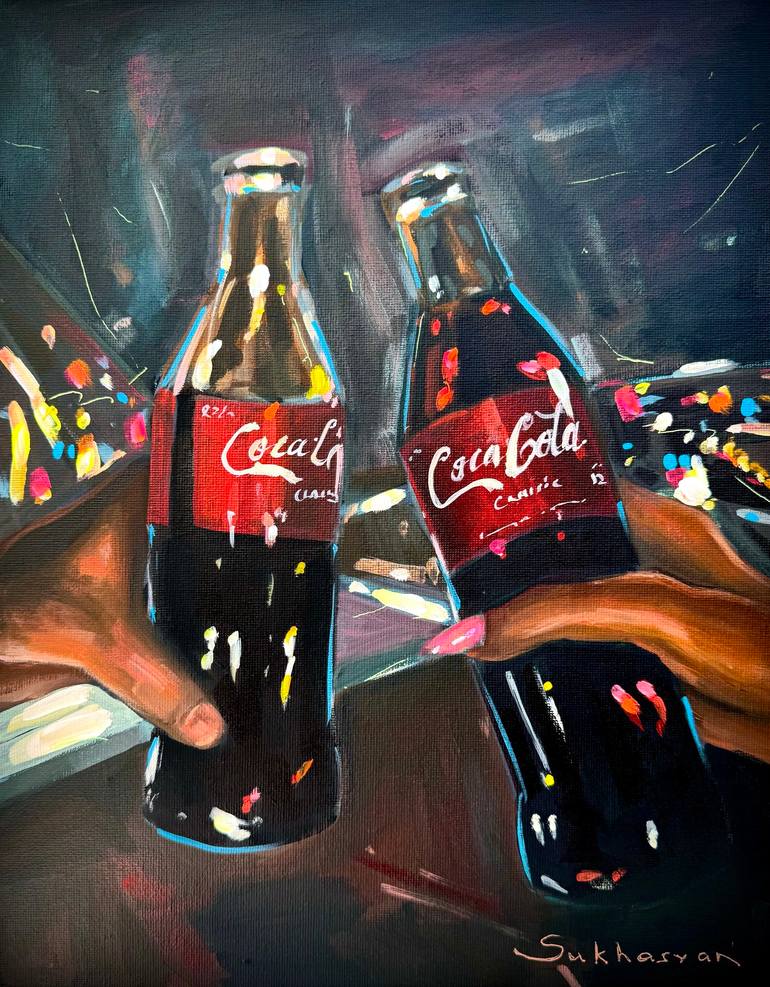 Still Life with Coca-Cola Painting by Victoria Sukhasyan | Saatchi Art