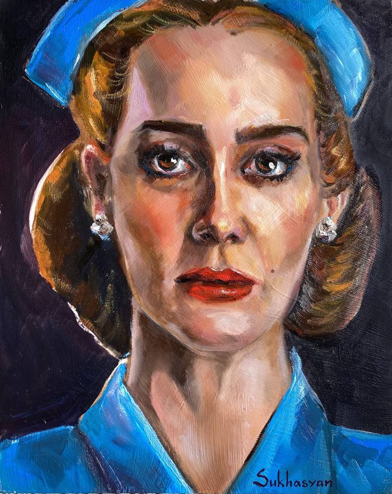 Mildred Ratched original oil painting on wood panel 8x10 inches. Signed ...