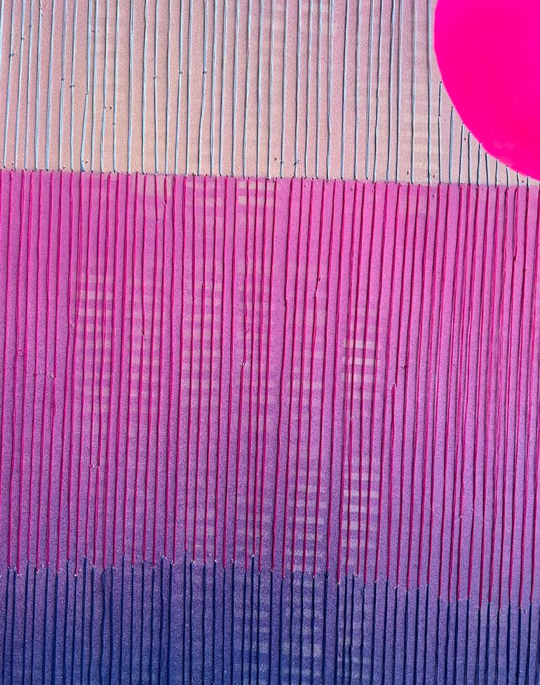 Urban Landscape: Sunrise Fluro Pink Painting by Tarli Bird | Saatchi Art