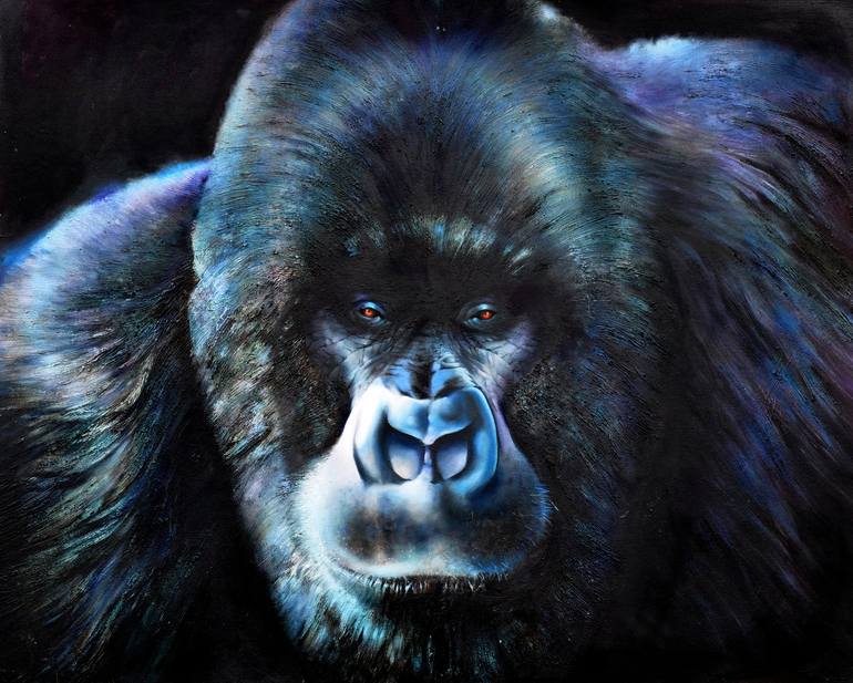 gorilla Painting by carl henderson | Saatchi Art