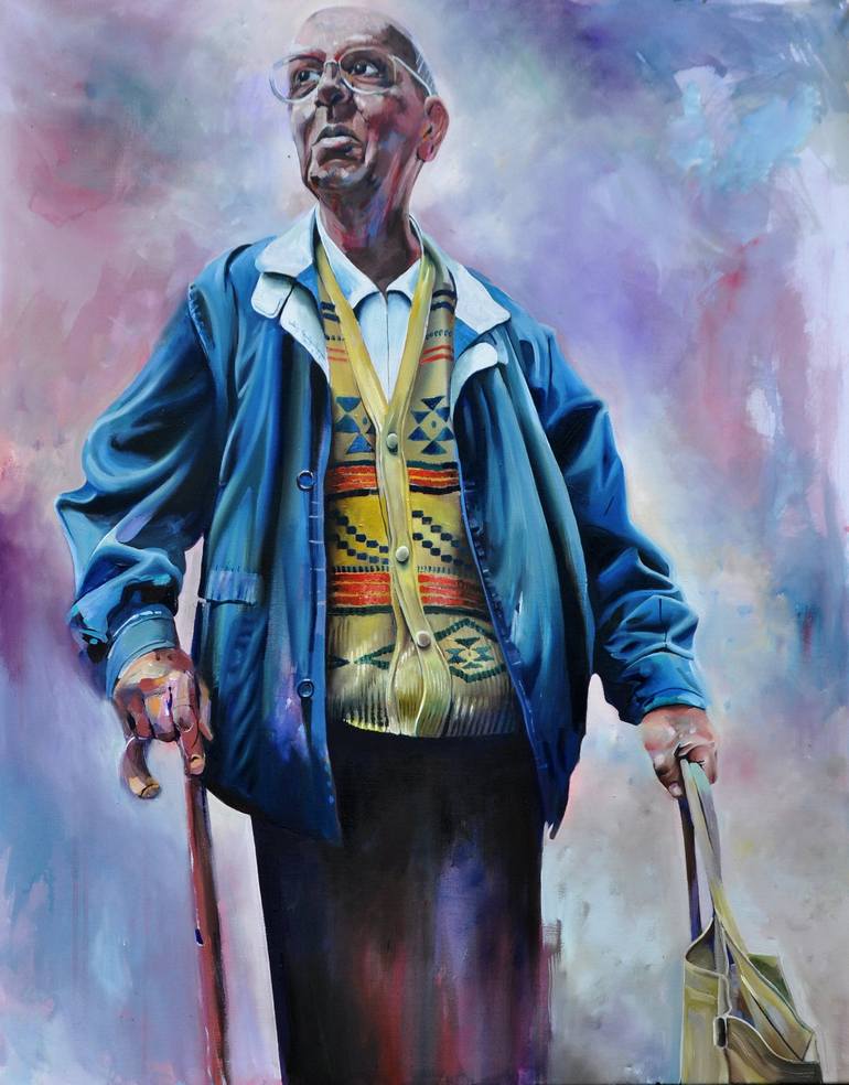 Old Man Painting by carl henderson | Saatchi Art