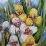 landscape, still life, tigridia, iris Flower Landscape. Painting by ...