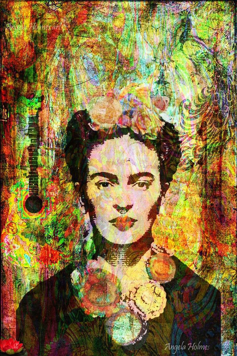 Frida Kahlo Mixed Media by Angela Holmes | Saatchi Art