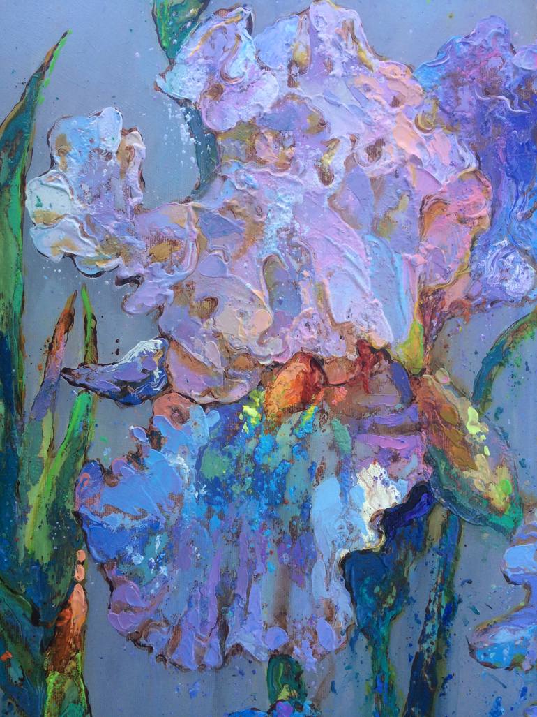 Irises / 100-70 cm. Painting by Andriy Vutyanov | Saatchi Art