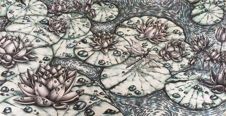 Lotus Drawing by Sukran Erdogan | Saatchi Art