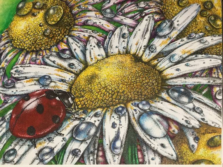LADYBUG Painting by Sukran Erdogan | Saatchi Art