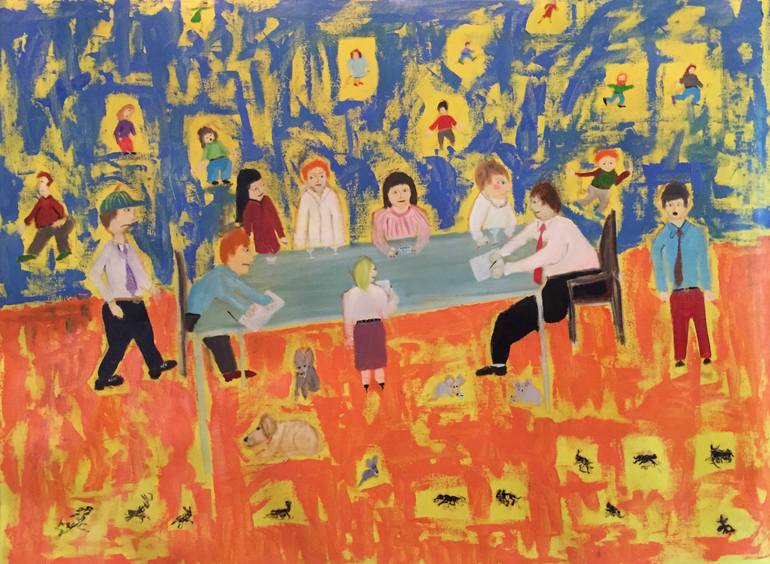 The Negotiation Painting by Richard Schlicher | Saatchi Art