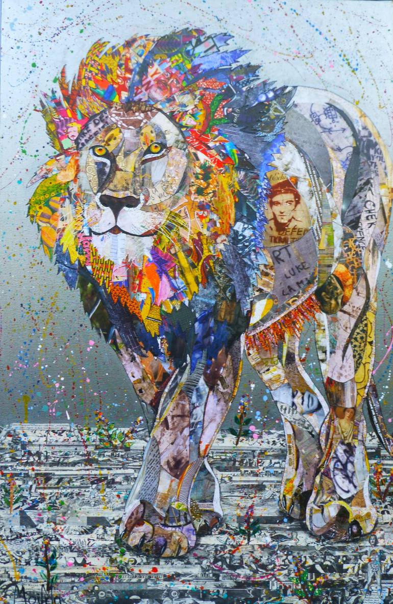 Paco Walking on the Wild Side Collage by Moira McAinsh | Saatchi Art