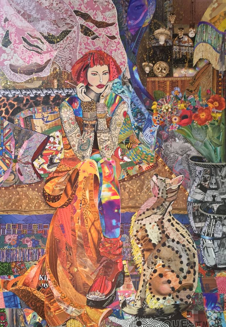 Stella and Tolstoi Collage by Moira McAinsh | Saatchi Art