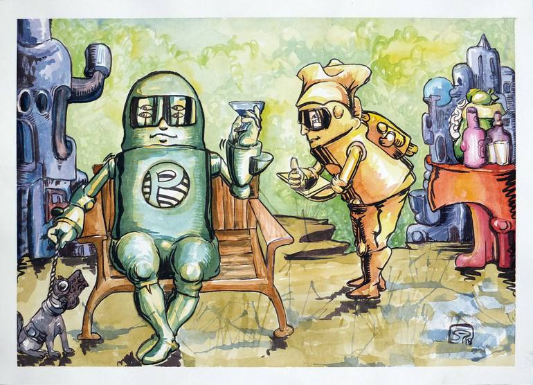 green party Painting by Sigit Pardiyanto | Saatchi Art