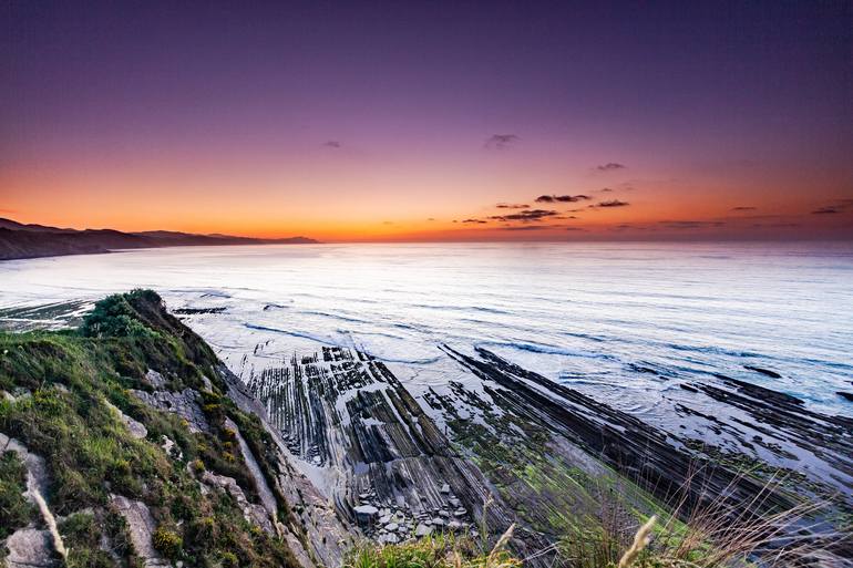 Sunset seaside sky in Basque Country Northern Spain Europe # 5 ...