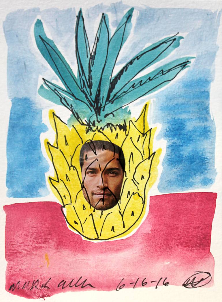 L'Homme Ananas Painting by Mark Allen | Saatchi Art