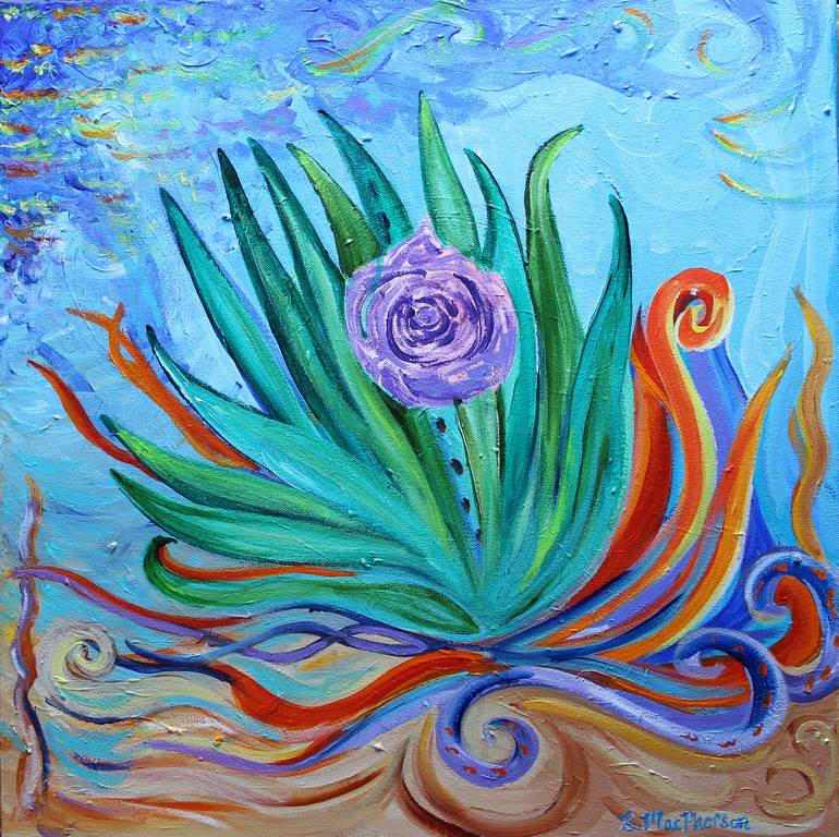 Desert Rose Painting by Becky Macpherson | Saatchi Art