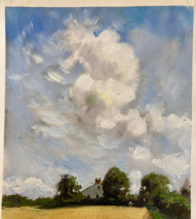 The Farmhouse High Summer Painting by Jean Paton | Saatchi Art