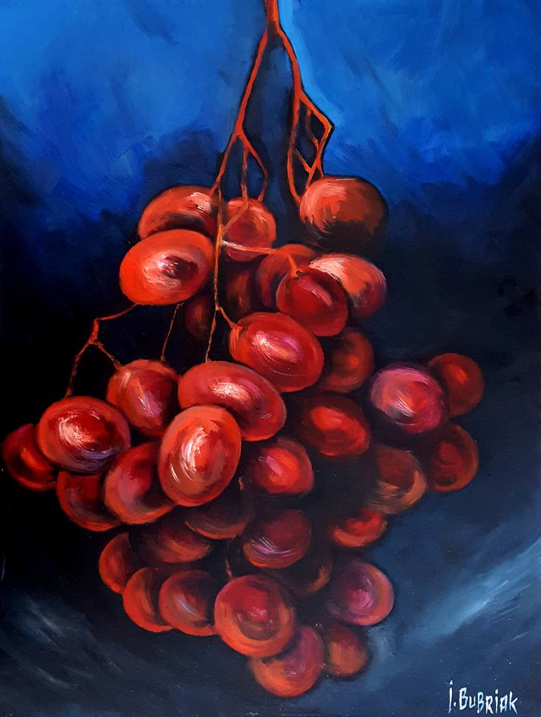 Red Grape Painting by Igor Bubriak | Saatchi Art