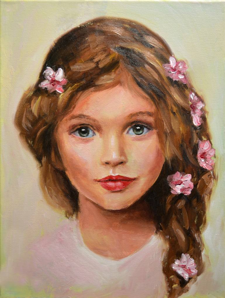 Oil portrait of Anna Pavaga Painting by Evgeny JackPot | Saatchi Art