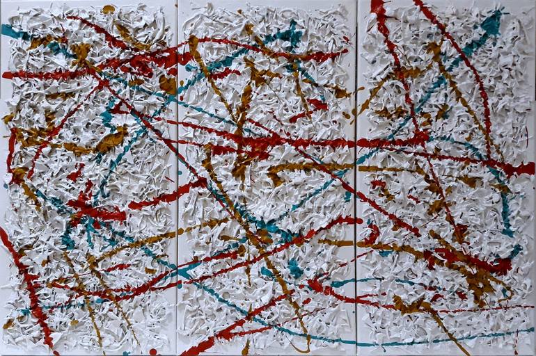 Ode To Jackson Pollock ( 3 panels) Sculpture by Robyn Dansie | Saatchi Art