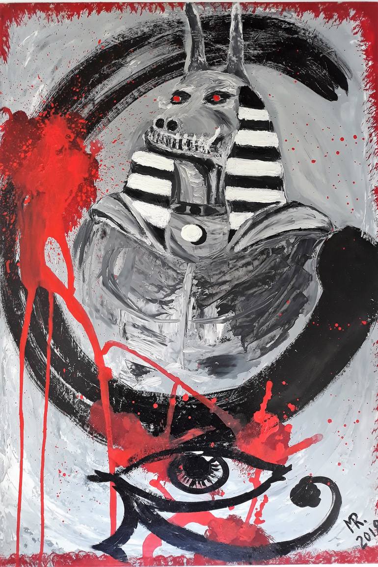 The eye of Anibus. Painting by MARIE RUDA | Saatchi Art