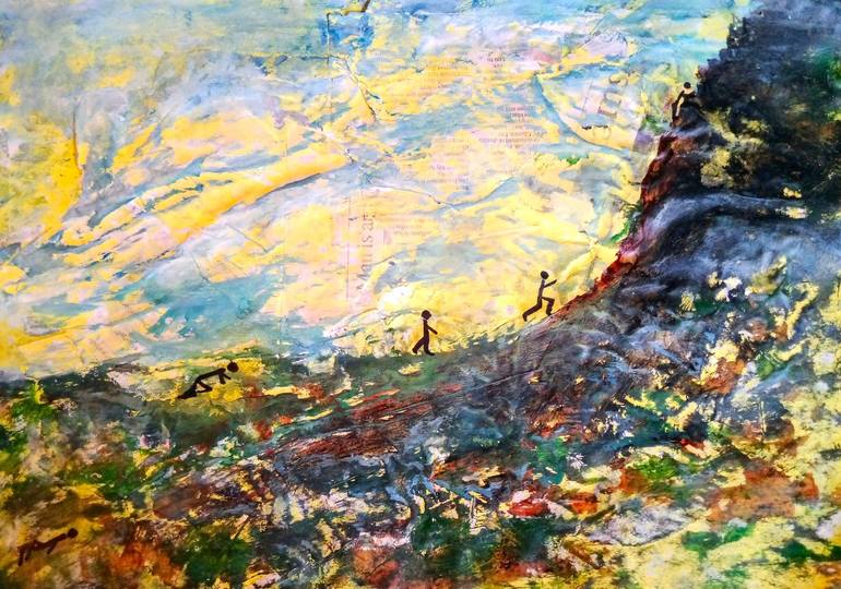 Crawl, Walk, Run Painting by Roger Bolton | Saatchi Art