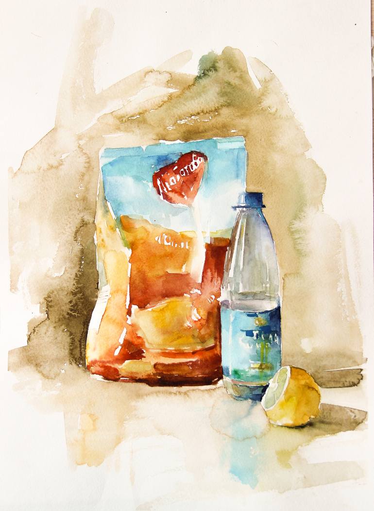 Breakfast Painting by Maria SHINKEVICH | Saatchi Art