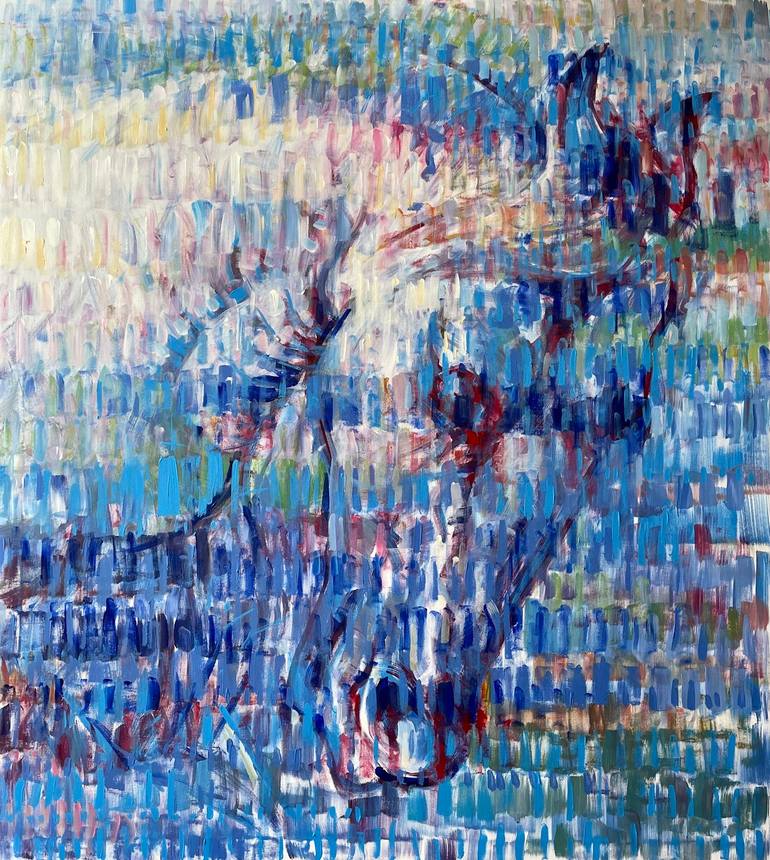 Horse’s blue. Painting by Saimir Mullalli | Saatchi Art