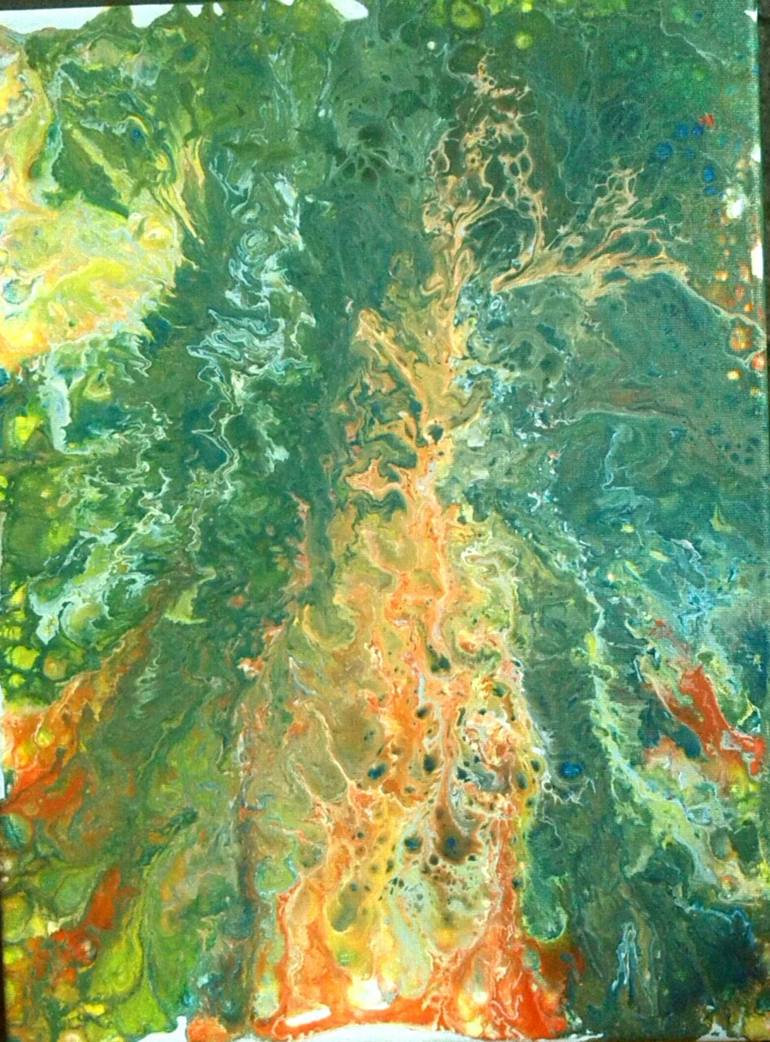 Forest Fire Abstract Painting by Tomasz Brzezinski | Saatchi Art