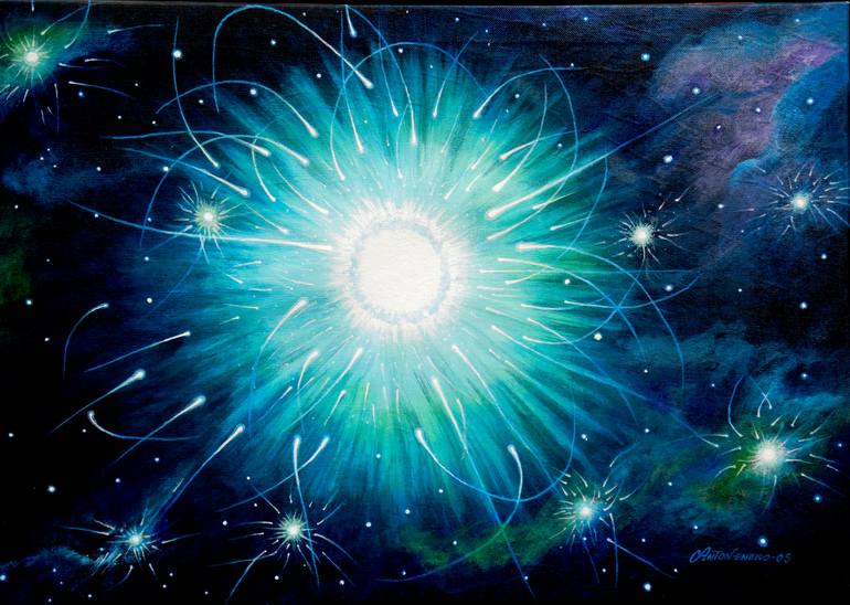 #2. Atom Formation Painting by Anton Luciano Pardo | Saatchi Art