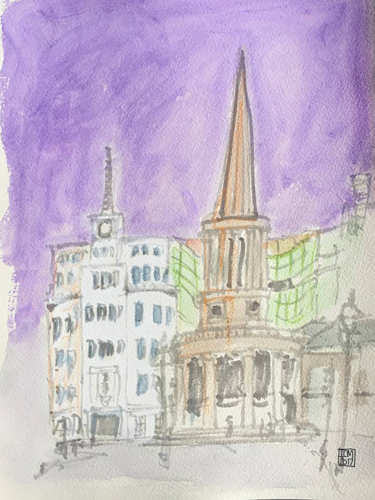 London #9 First Iteration Drawing by Ian Males | Saatchi Art