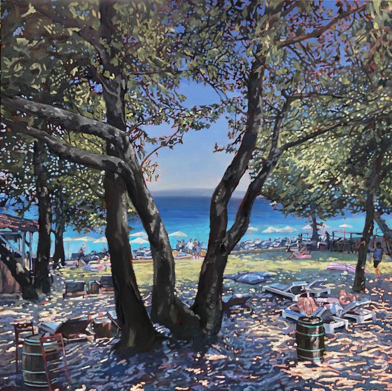 Banana Gulf of Mount Athos Painting by Keith Gorny | Saatchi Art