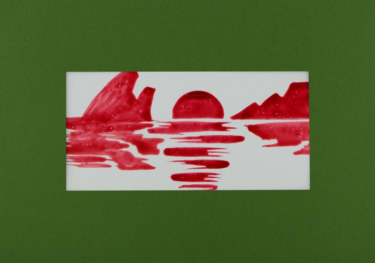 The sun among the rocks Drawing by Tamila Vdovina | Saatchi Art