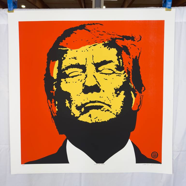 Trump: Face of Death (red-yellow) Printmaking by Antti Eklund | Saatchi ...