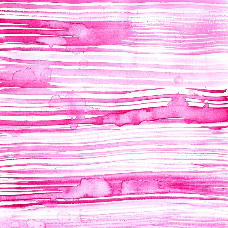 Watercolor Wash Pink Painting by Ekaterina Sokol | Saatchi Art