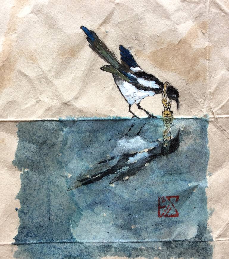 Pica Pica Drawing by Larissa Neslo | Saatchi Art