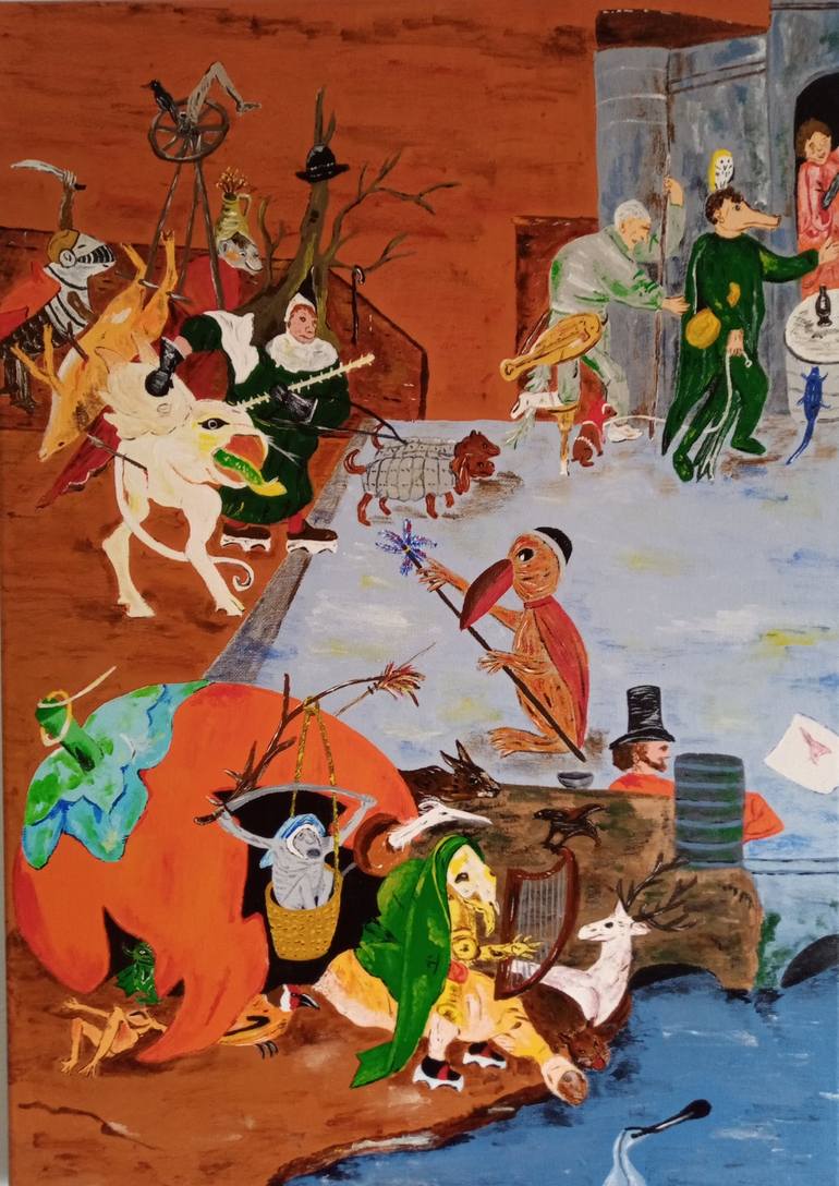 Bish Bash Bosch Painting by Corinne Hamer | Saatchi Art