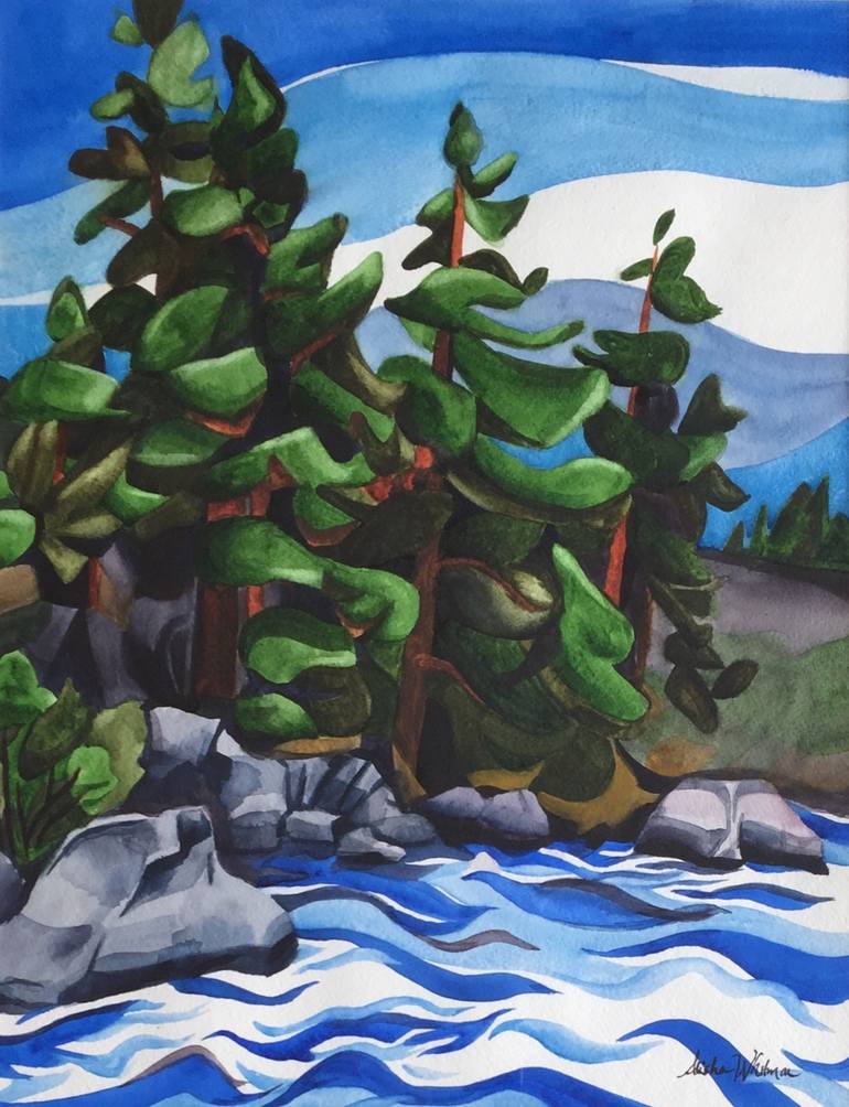 The River's Bend Painting by Alisha B Whitman | Saatchi Art