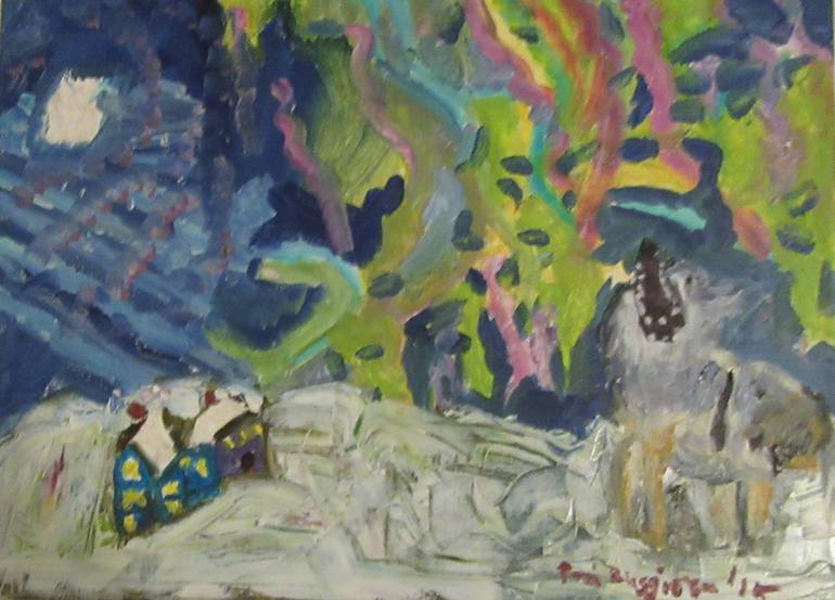 Howling Wolf Painting by Pamela Ruggiero | Saatchi Art