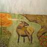 Elk's World Painting by Pamela Ruggiero | Saatchi Art